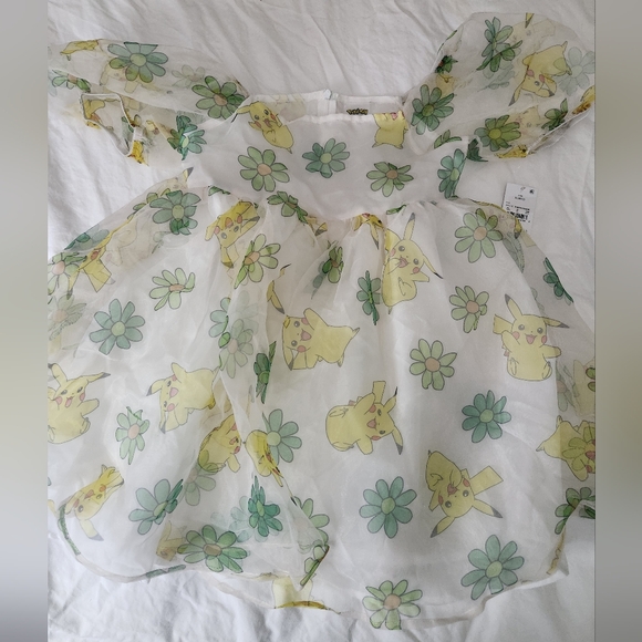 Pokemon | Dresses | Pokemon Kids Dress With Pikachu And Floral Design ...